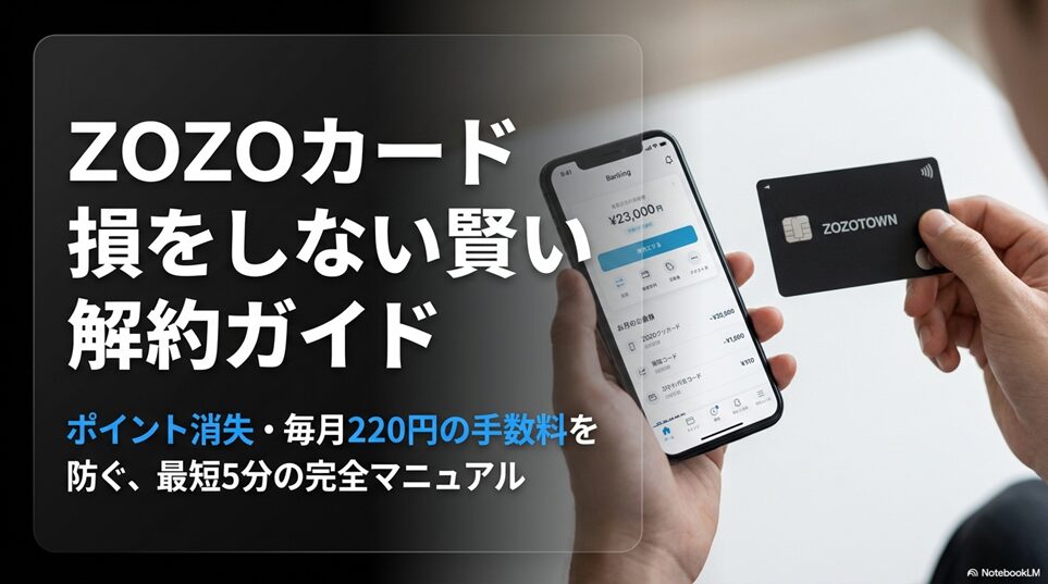 ZOZOカードの簡単な解約方法！電話番号やポイント、220円損しない注意点まとめ